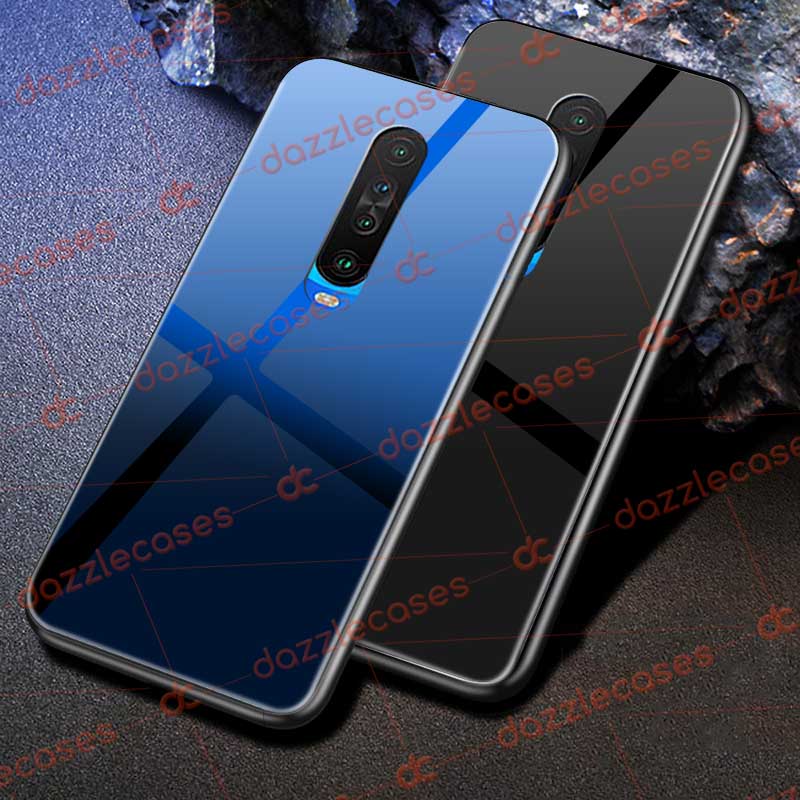 Poco X2 Real Glass Case with Soft Silicon Sides Mobile Cover
