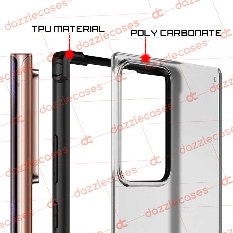 Samsung Galaxy Note 20 Ultra Frosted Translucent ShockProof Bumper ...