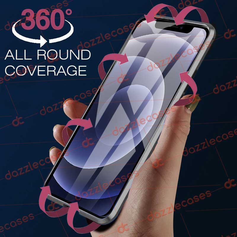 iPhone 12 3rd Gen Magnetic Case with Dual Glass Back Covers