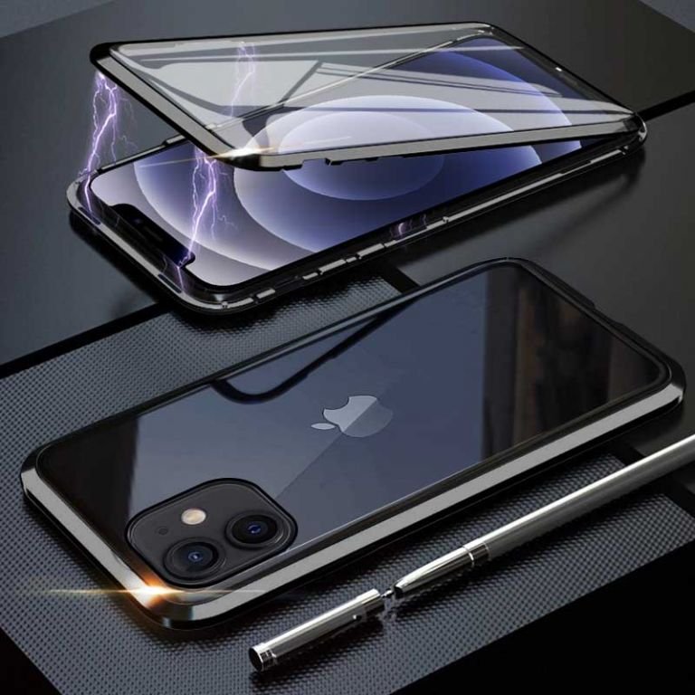 iPhone 12 3rd Gen Magnetic Case with Dual Glass Back Covers