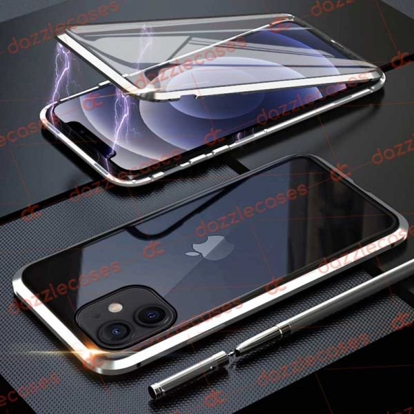 iPhone 12 3rd Gen Magnetic Case with Dual Glass Back Covers